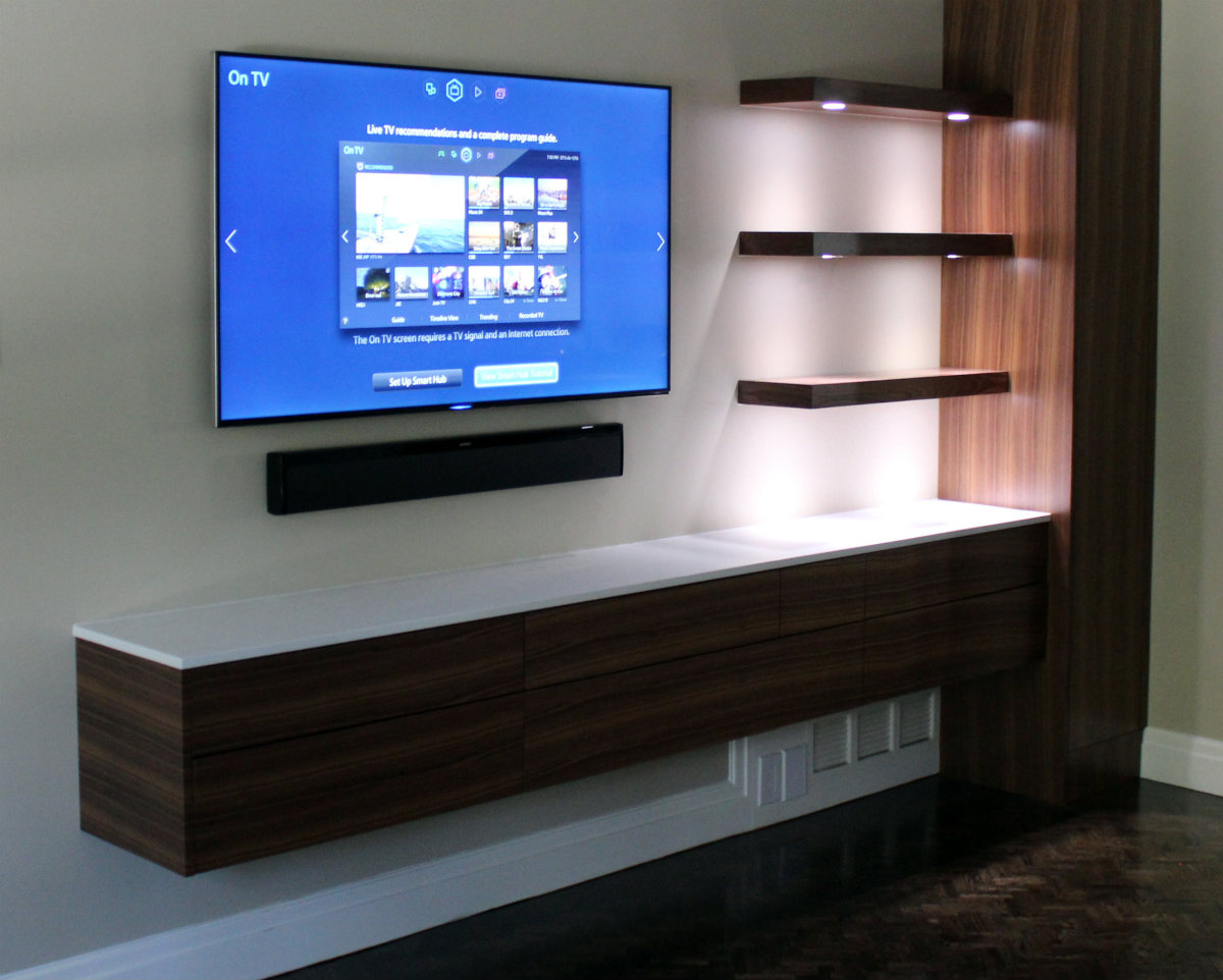 Toronto Modern Shelving, Modern Shelves with LED Lights